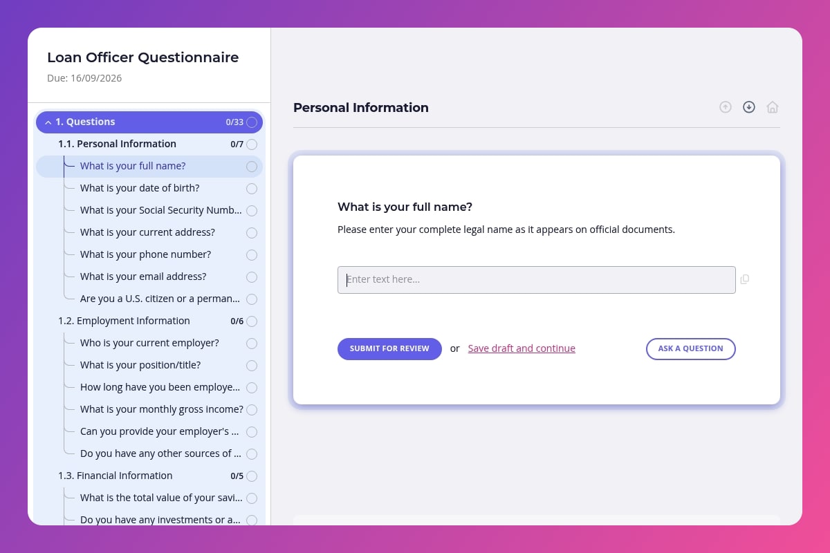 Law firm questionnaire copy template (35 questions) - Content Snare